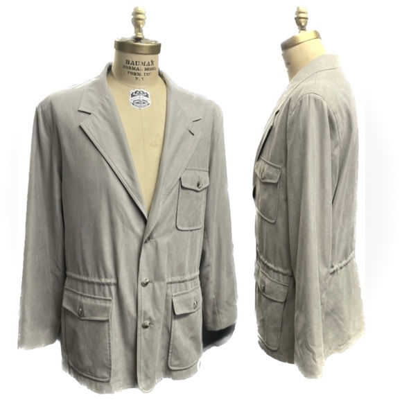 TravelSmith | Jackets & Coats | Travelsmith 46l Mens Stone Faux Suede ...